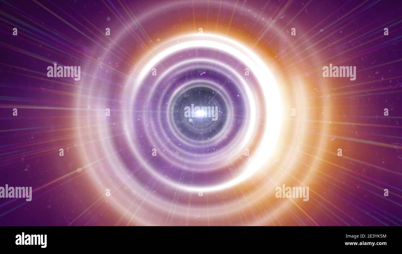 rings light ray Orb neon ray light illustration Stock Photo - Alamy