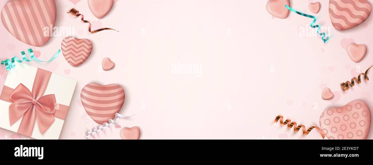 Pink horizontal banner. Pink abstract minimalism wedsite header design ...
