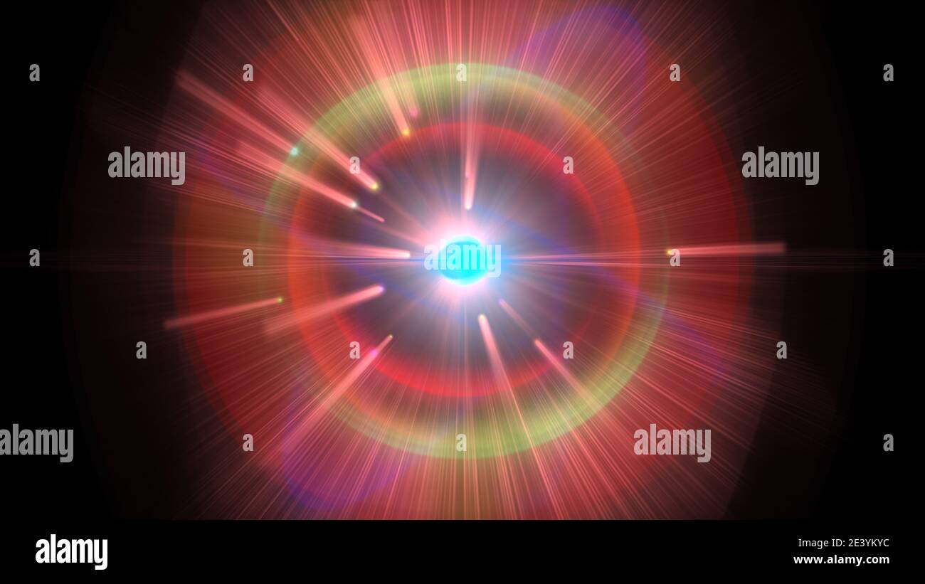 atom light ray glow abstract, 3d render illustration Stock Photo - Alamy