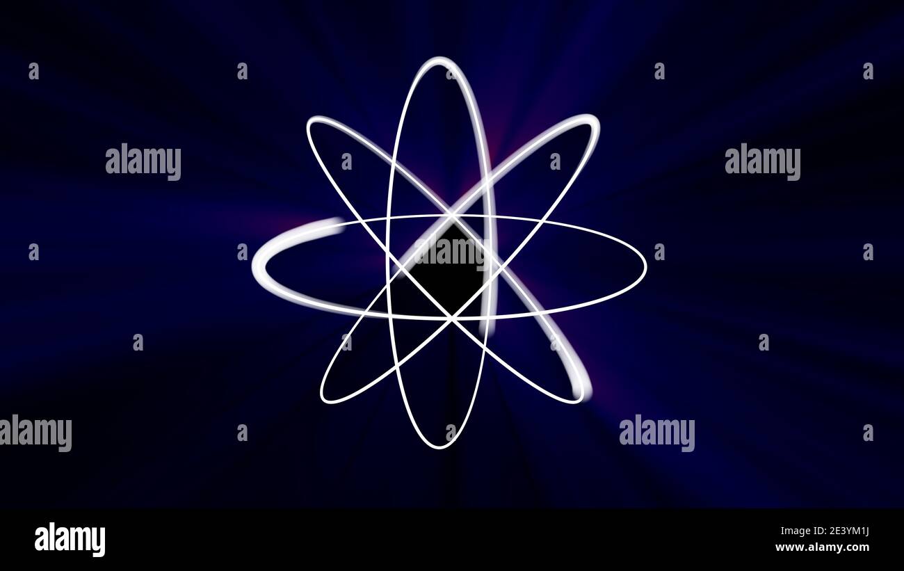 atom abstract light model, 3d illustration render Stock Photo - Alamy