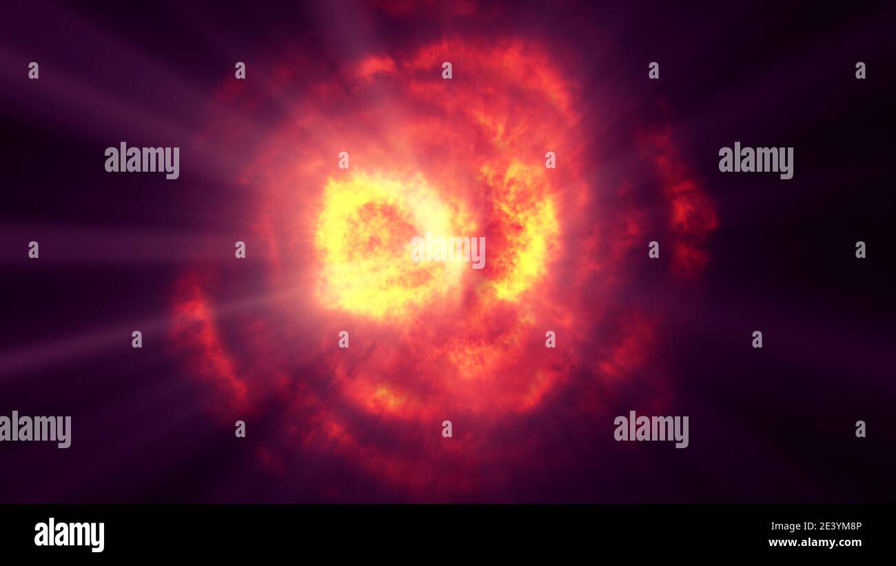 fire flame explosion in space, abstract illustration Stock Photo - Alamy