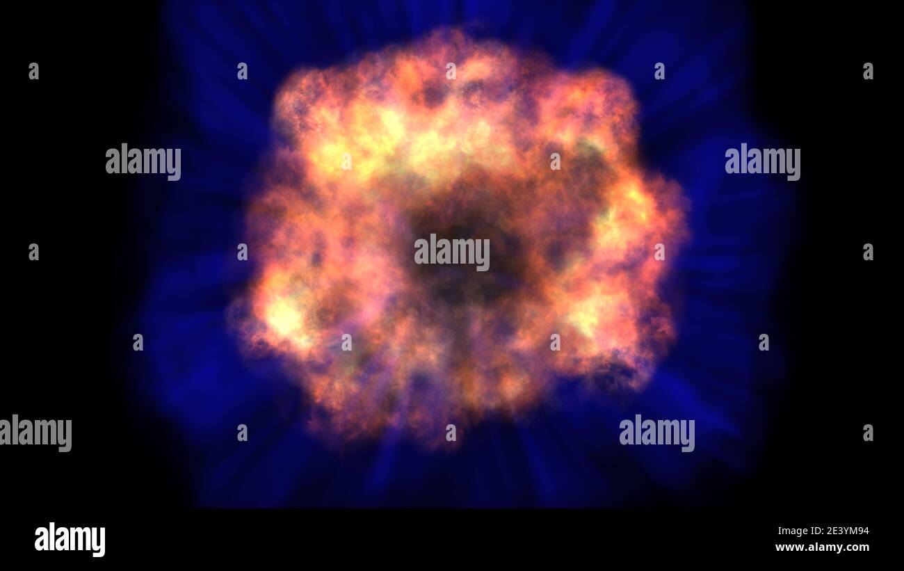 fire flame explosion in space, abstract illustration Stock Photo - Alamy