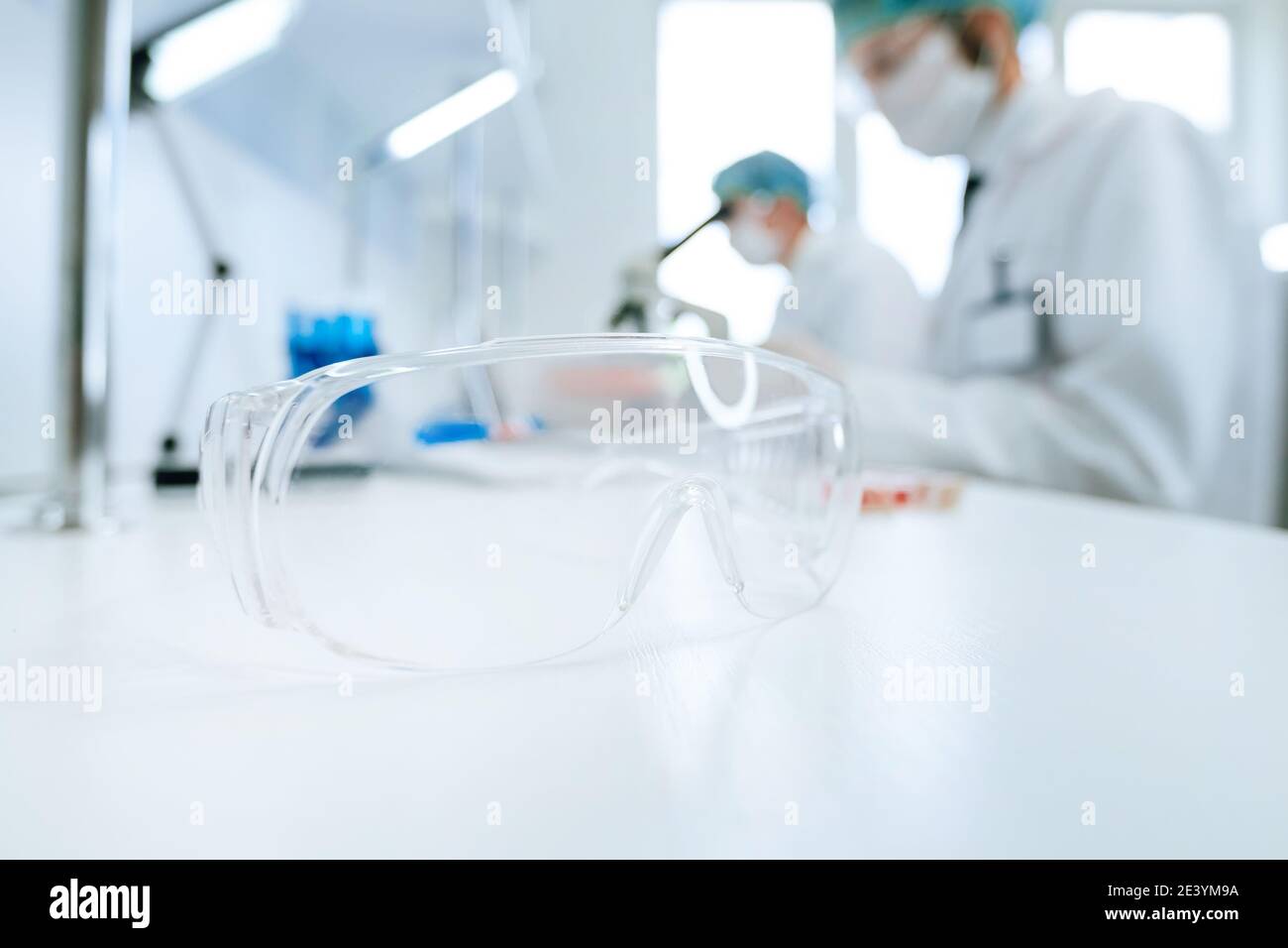 background image of scientists working in a scientific laboratory Stock ...