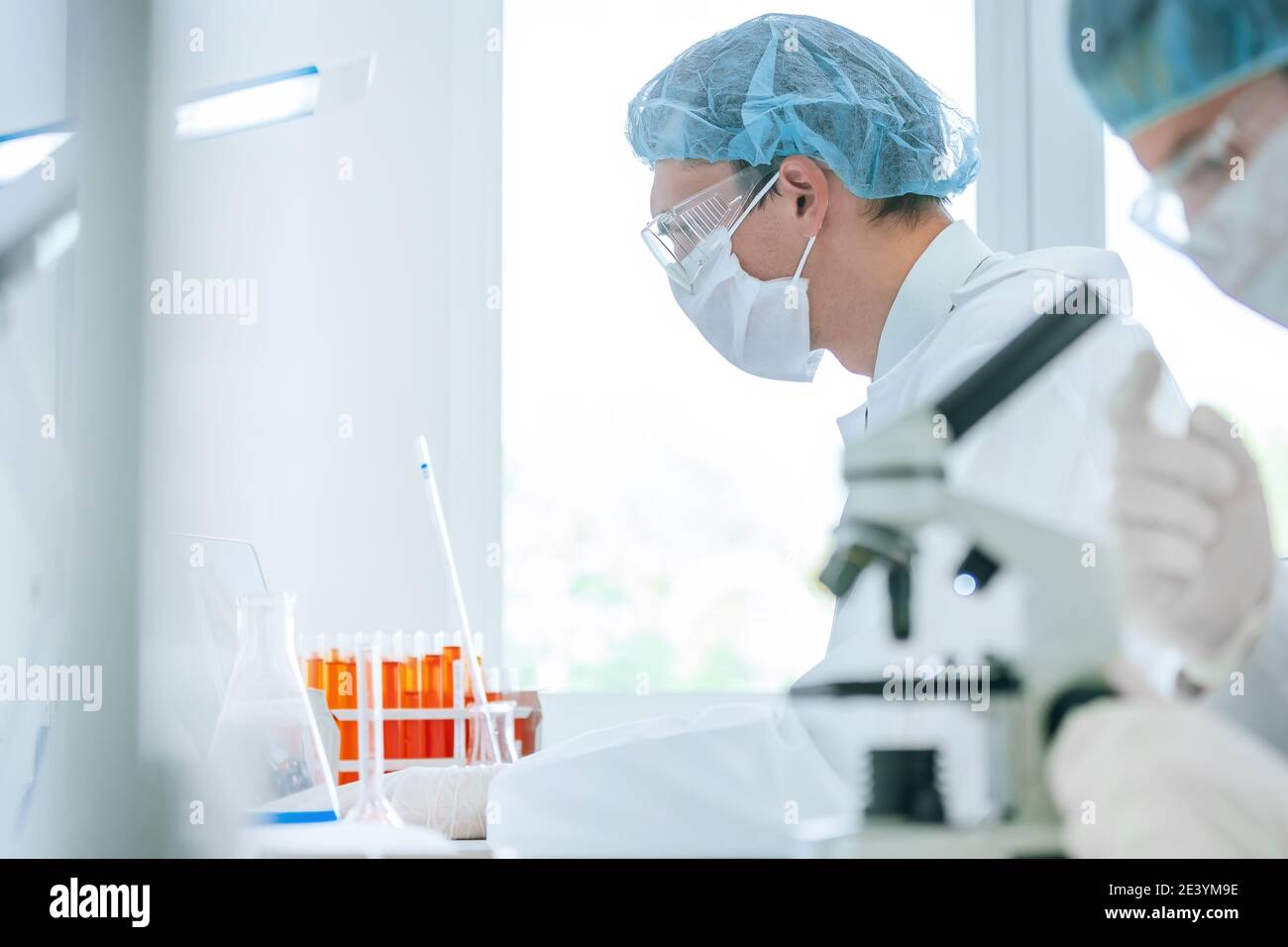 Microscope test tubes close hi-res stock photography and images - Alamy