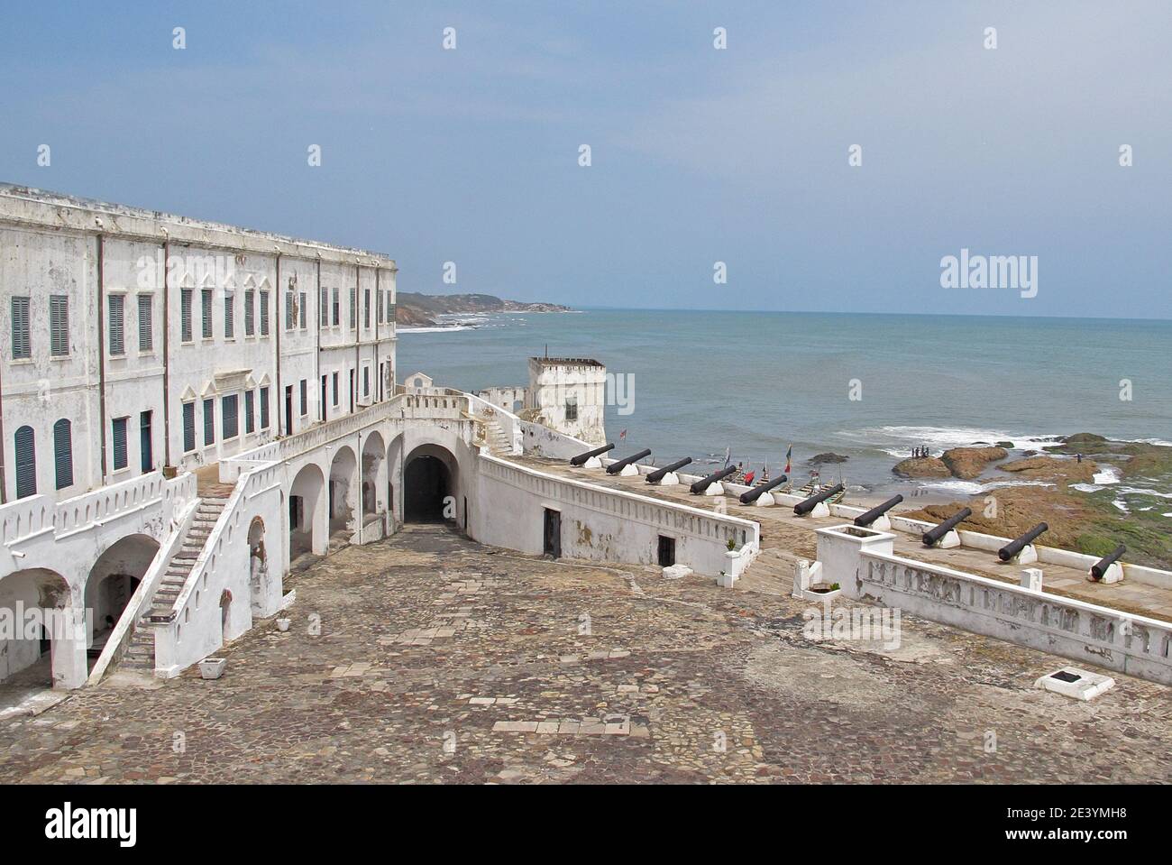 view out to sea from fort Cape Coast Castle, Ghana February Stock Photo ...