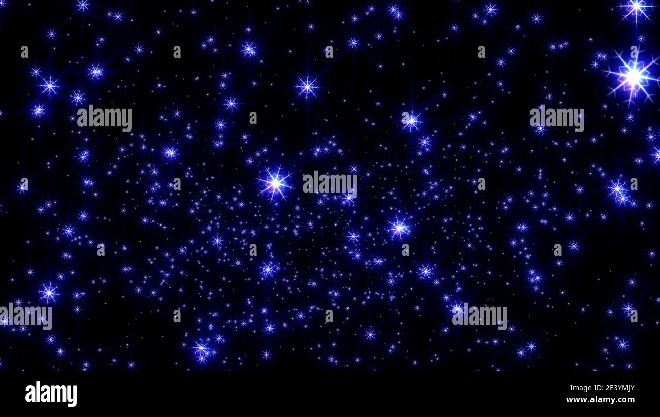 christmas snow stars light at night illustration Stock Photo - Alamy