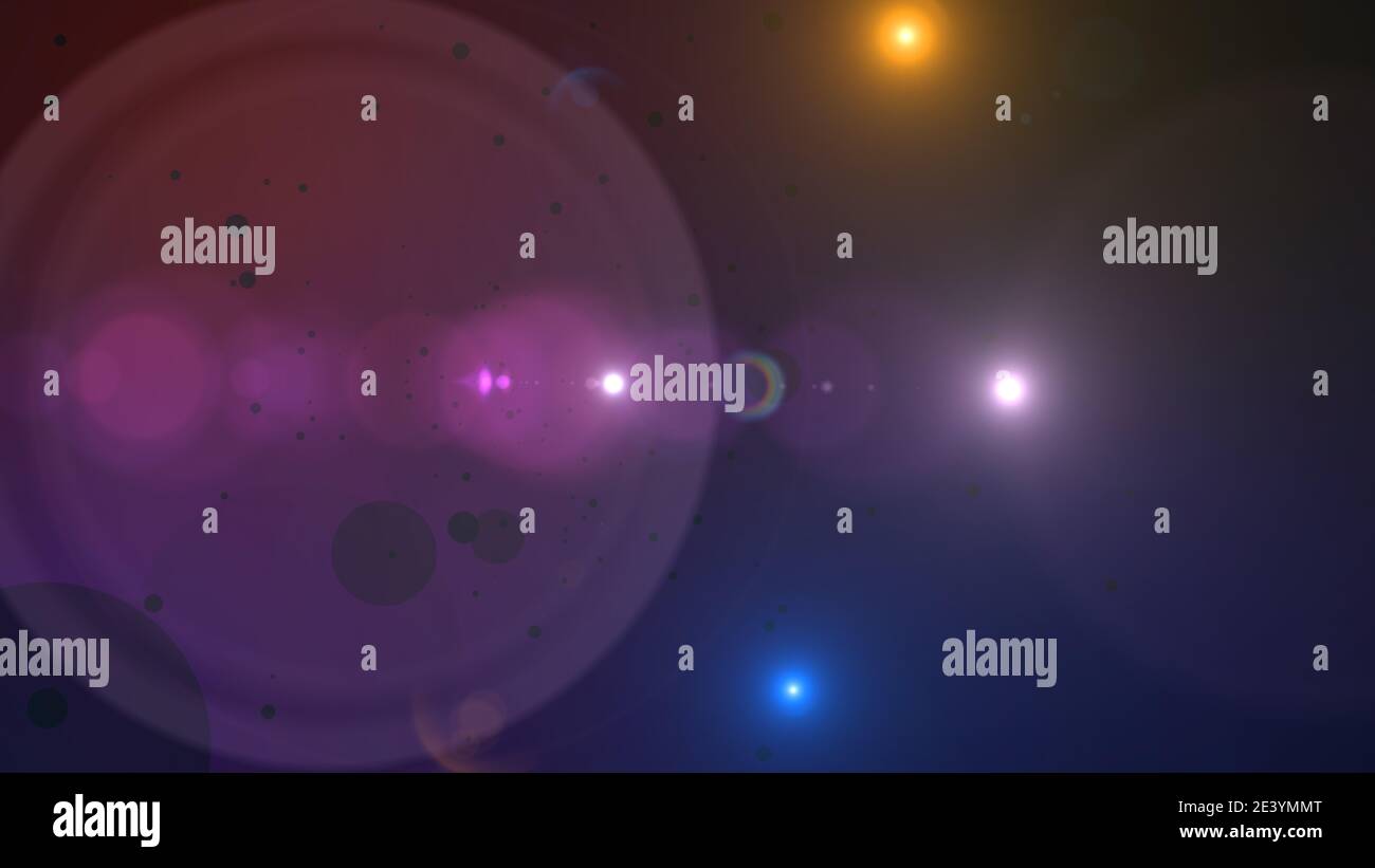 abstract space planets light stars illustration Stock Photo - Alamy