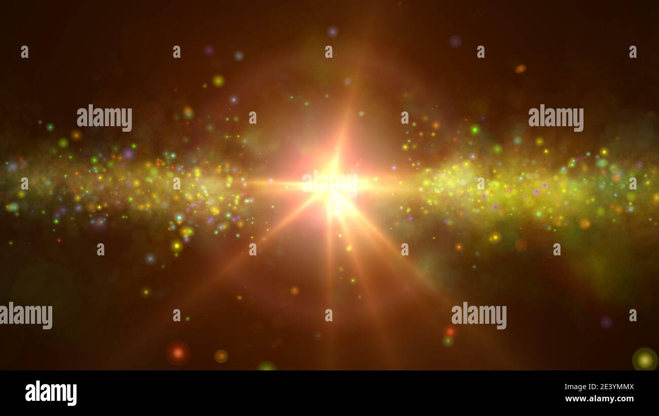 Star explosion in a galaxy of an nebula. illustration render Stock ...