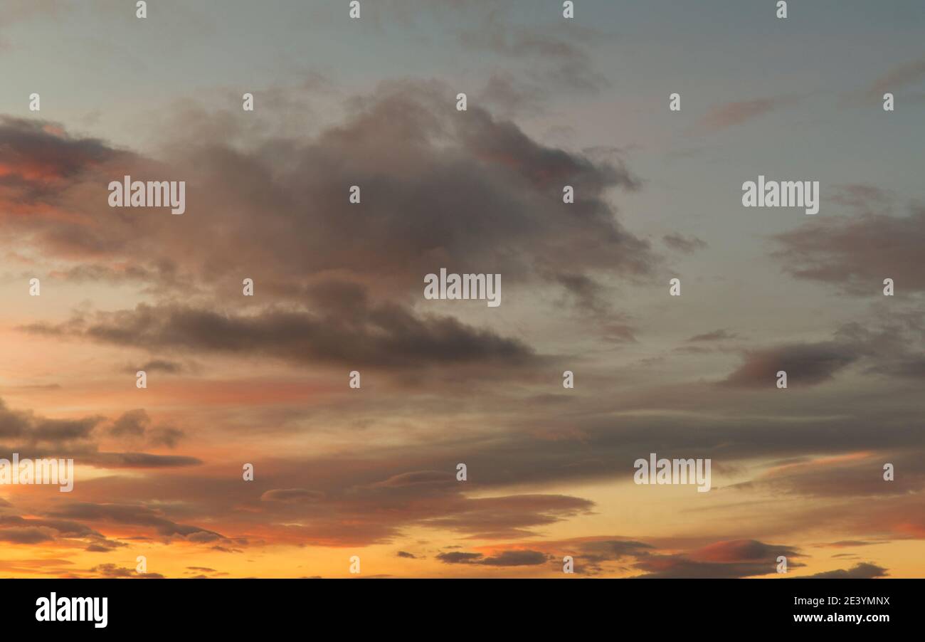 Pastel coloured clouds and sky Stock Photo - Alamy