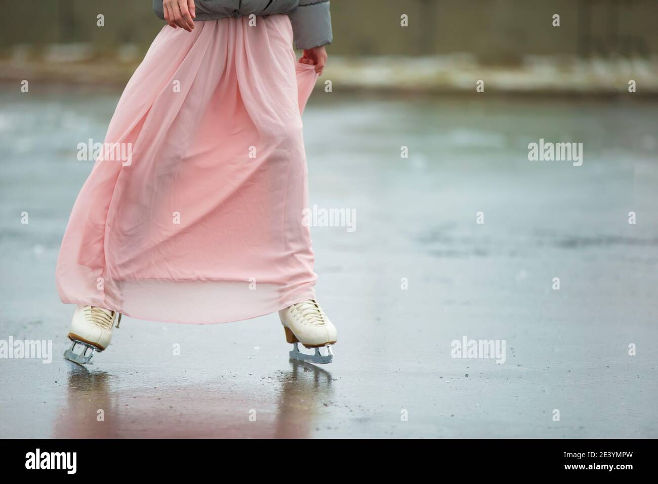 Female ice skater close up shoe hi-res stock photography and images - Alamy