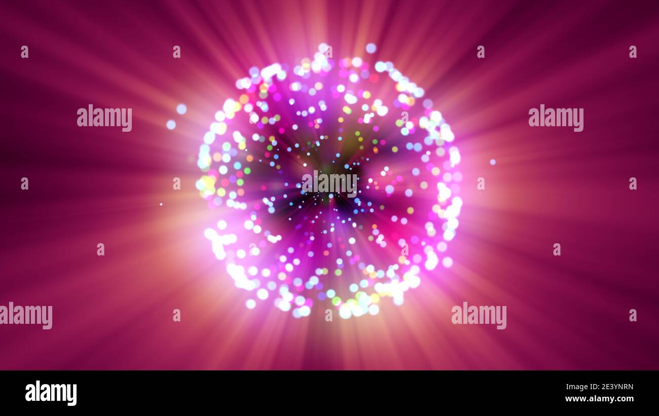 cell particle light ray color, illustration render Stock Photo - Alamy