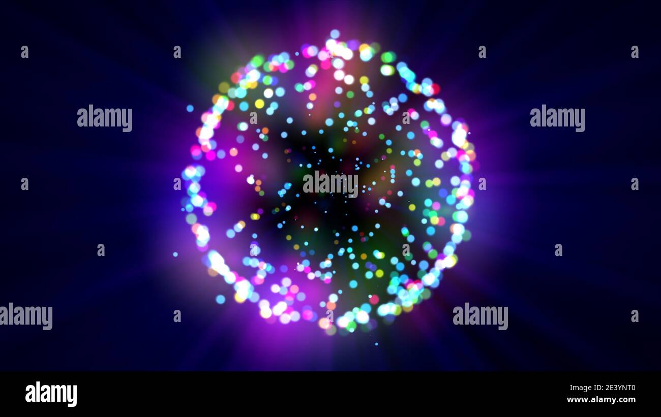 cell particle light ray color, illustration render Stock Photo - Alamy
