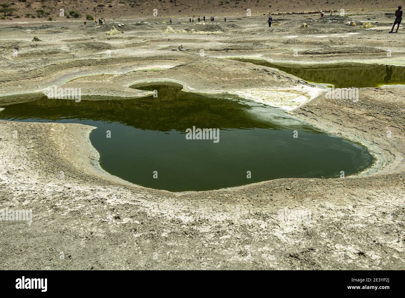 ISIOLO, KENYA - Nov 03, 2020: Salt crater in Isiolo county. The locals ...