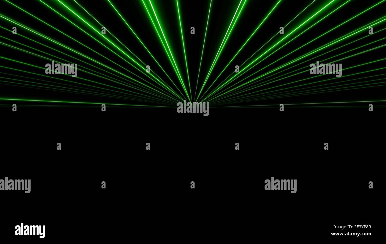 3d green line laser background, 3d illustration render Stock Photo - Alamy