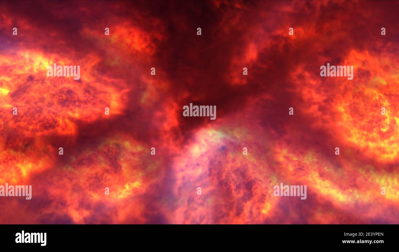 fire flame explosion in space, abstract illustration Stock Photo - Alamy
