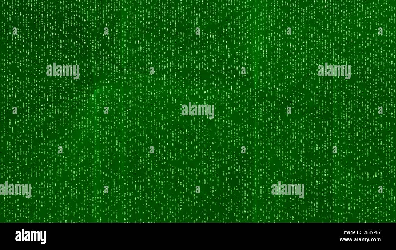 digital binary symbols like matrix style illustration background Stock ...