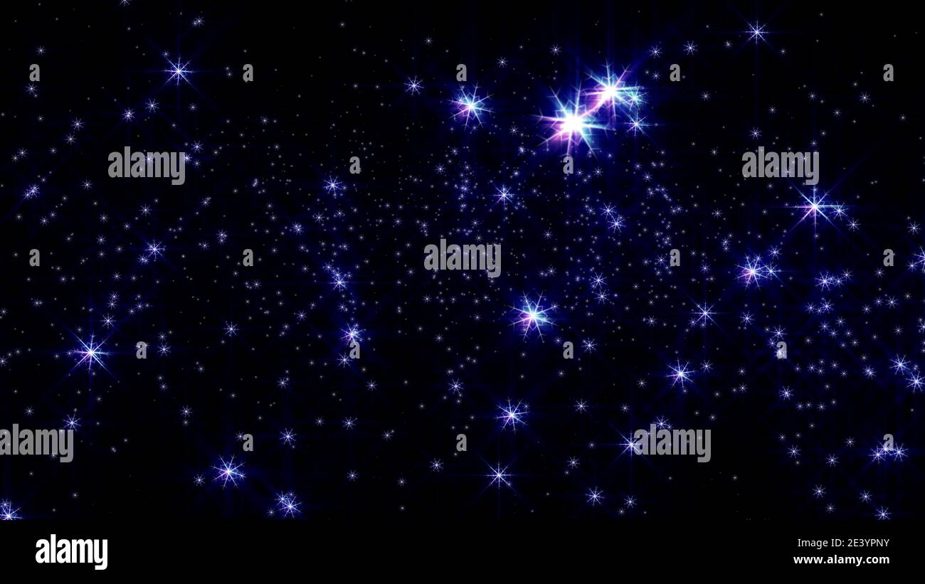 christmas snow stars light at night illustration Stock Photo - Alamy