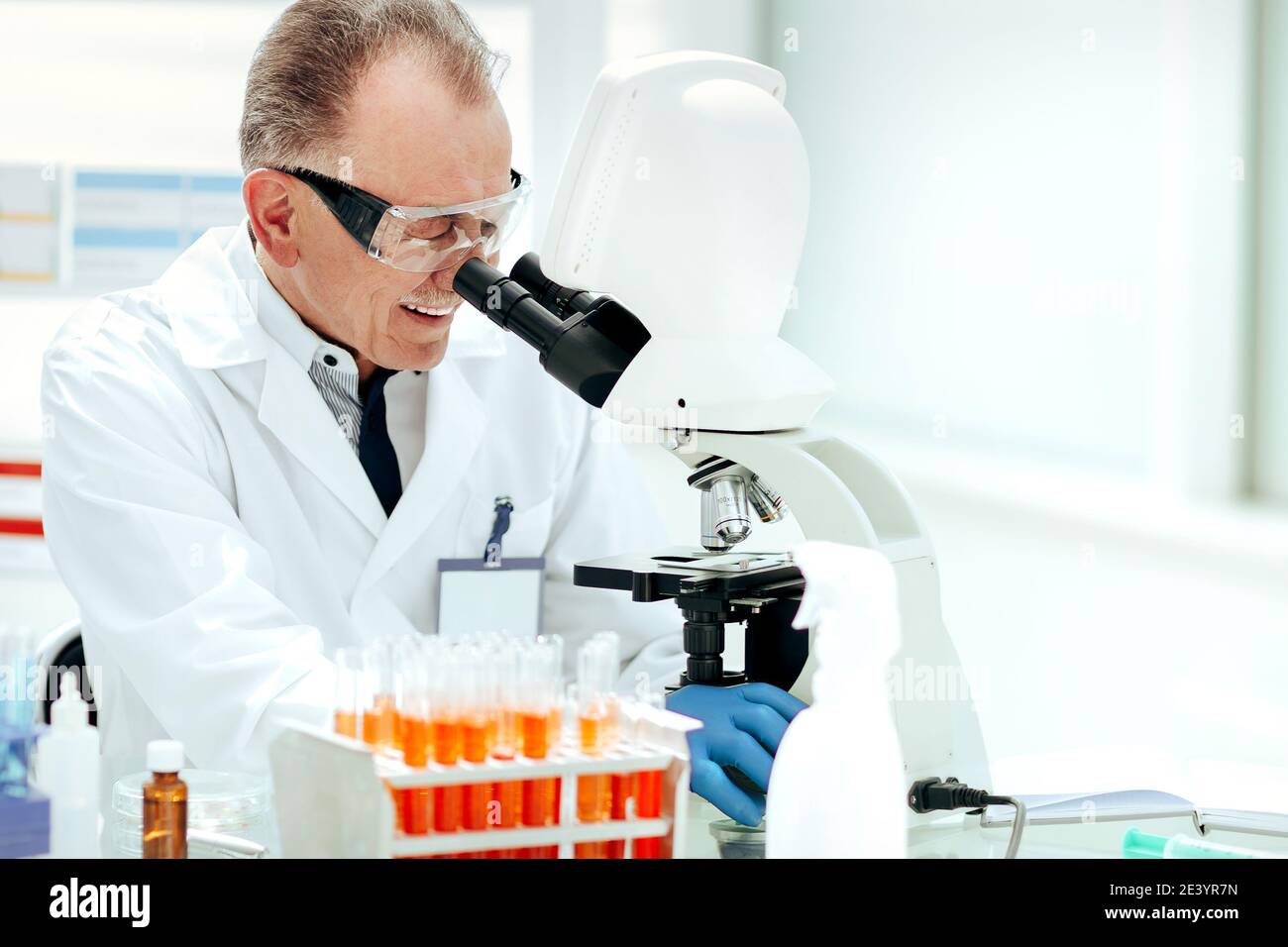 close up. laboratory technicians testing blood in the laboratory Stock ...