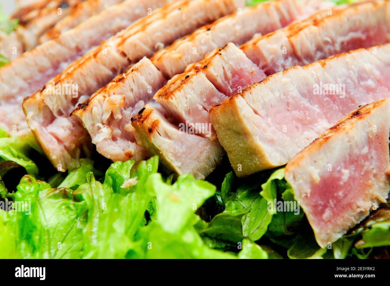 tuna salad with fresh tuna fillets Stock Photo - Alamy