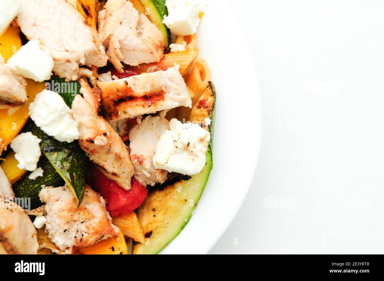 chicken pasta penne primavera Stock Photo - Alamy