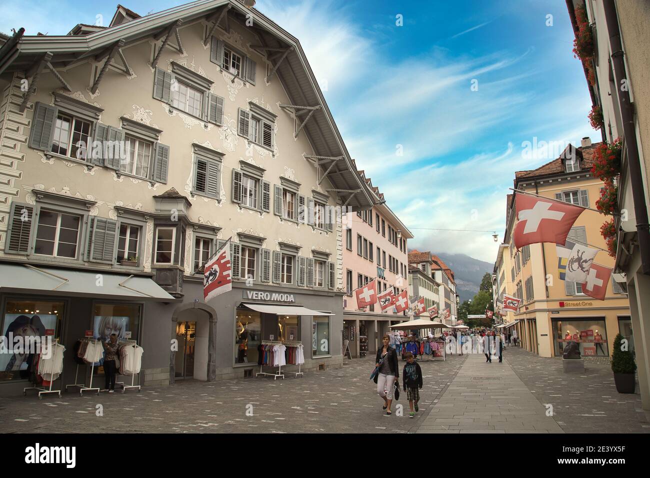 Old town of Chur in Switzerland Stock Photo - Alamy