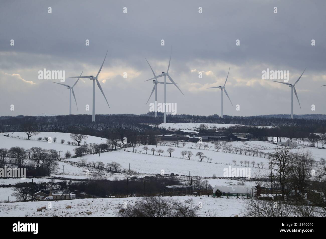 Wind turbines spinning atop hi-res stock photography and images - Alamy