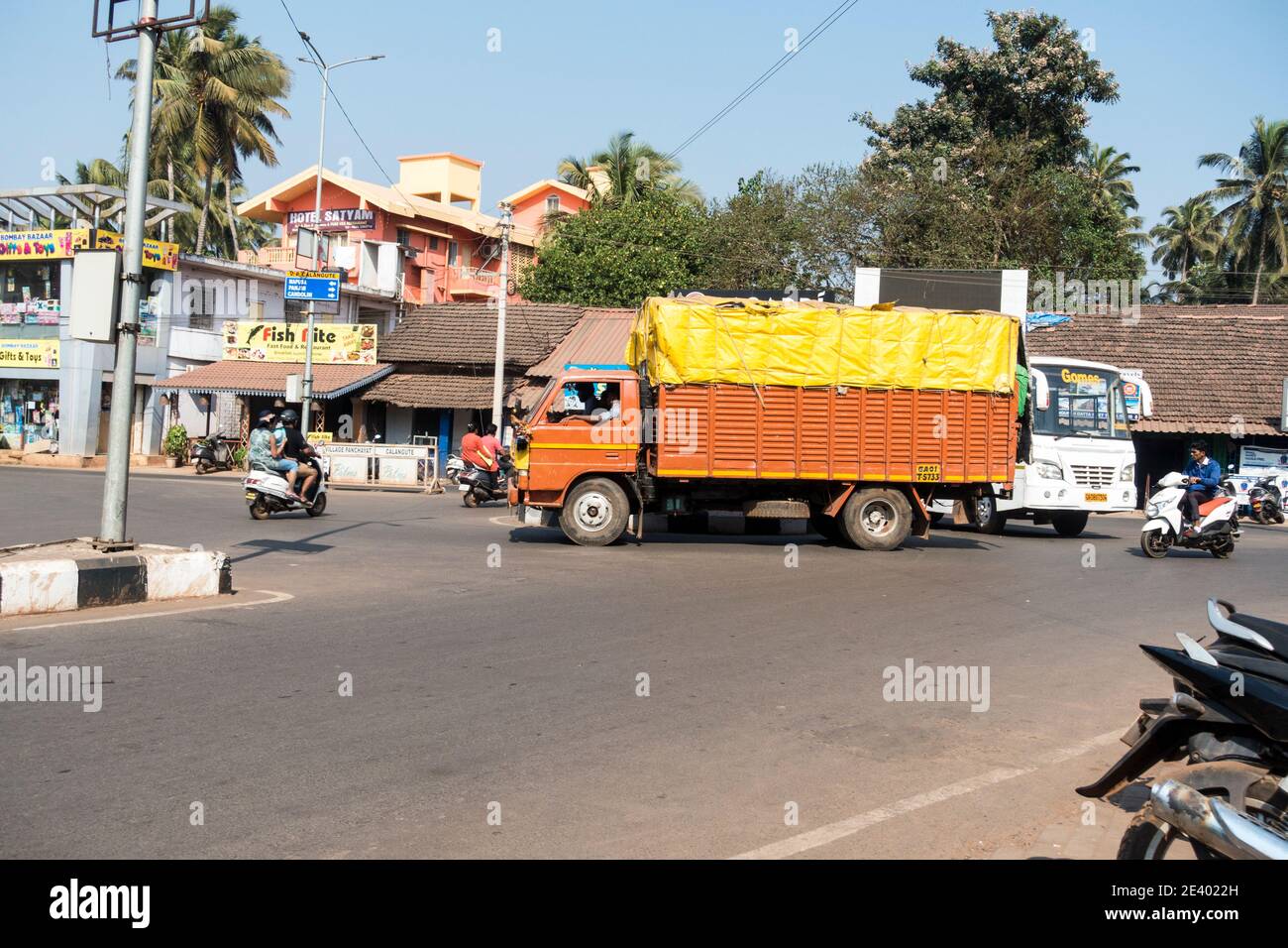 Calangute high street hi-res stock photography and images - Alamy