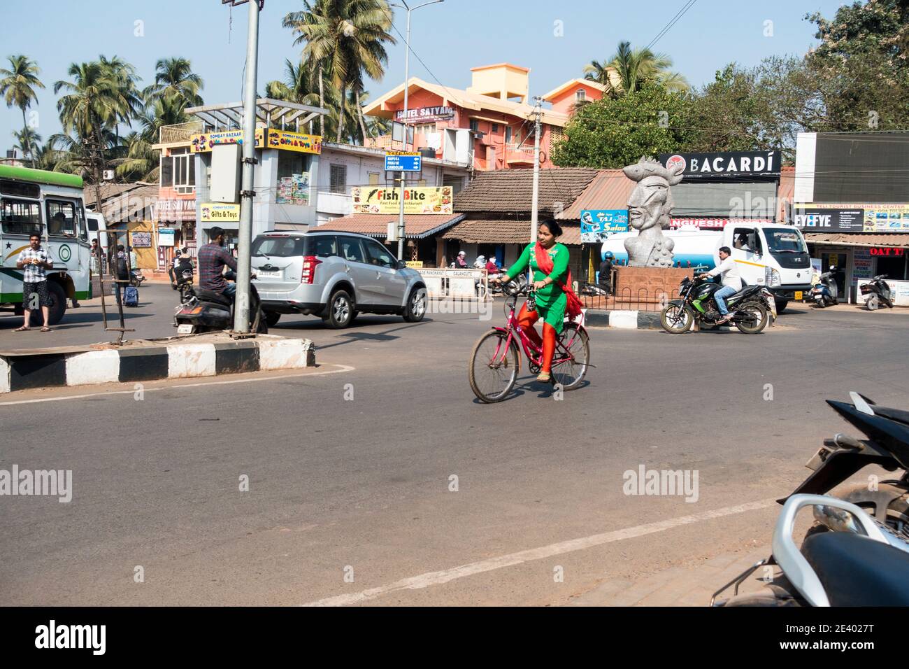 Calangute high street hi-res stock photography and images - Alamy
