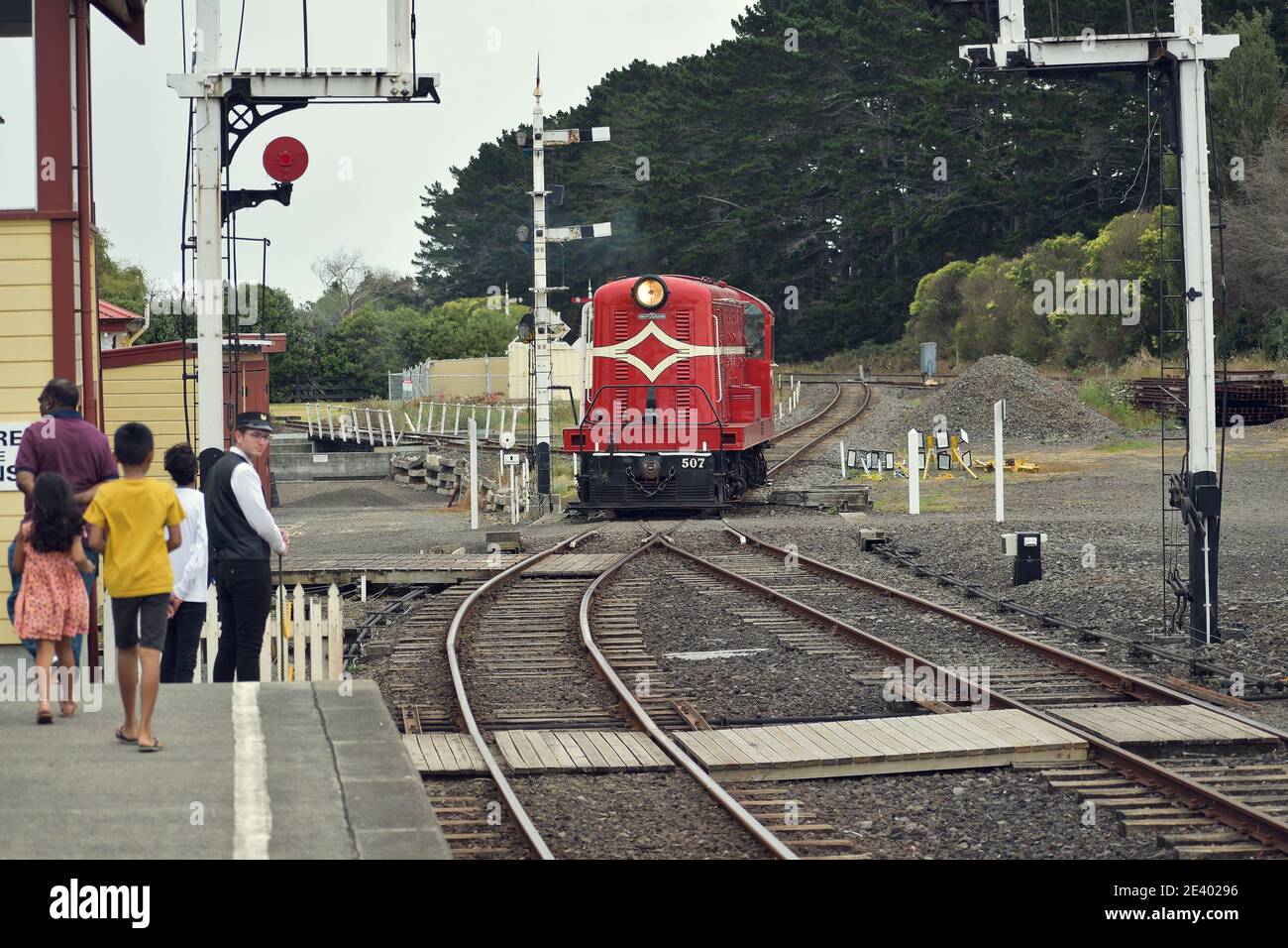 AUCKLAND, NEW ZEALAND - Jan 17, 2021: View of English Electric DE507 ...