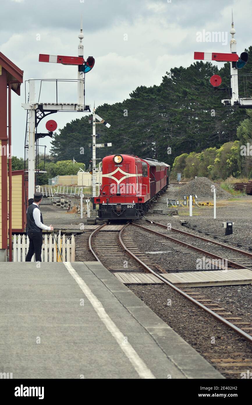 AUCKLAND, NEW ZEALAND - Jan 17, 2021: View of English Electric DE507 ...