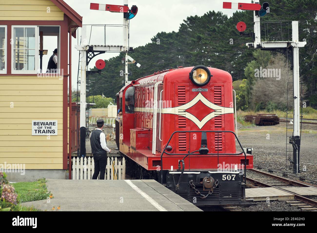 AUCKLAND, NEW ZEALAND - Jan 17, 2021: View of English Electric DE507 ...