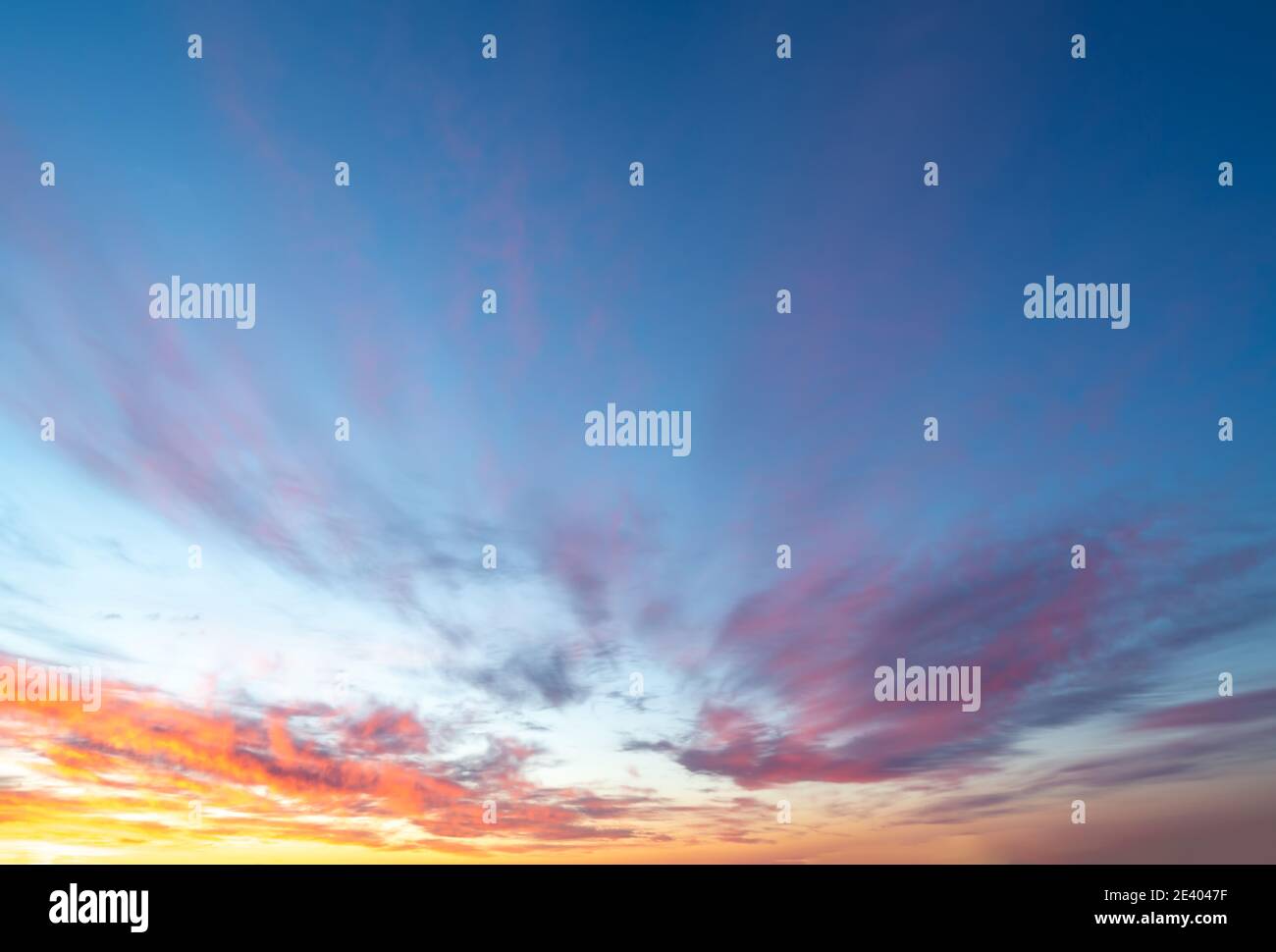 Sunset / sunrise with clouds, light rays and other atmospheric effect ...