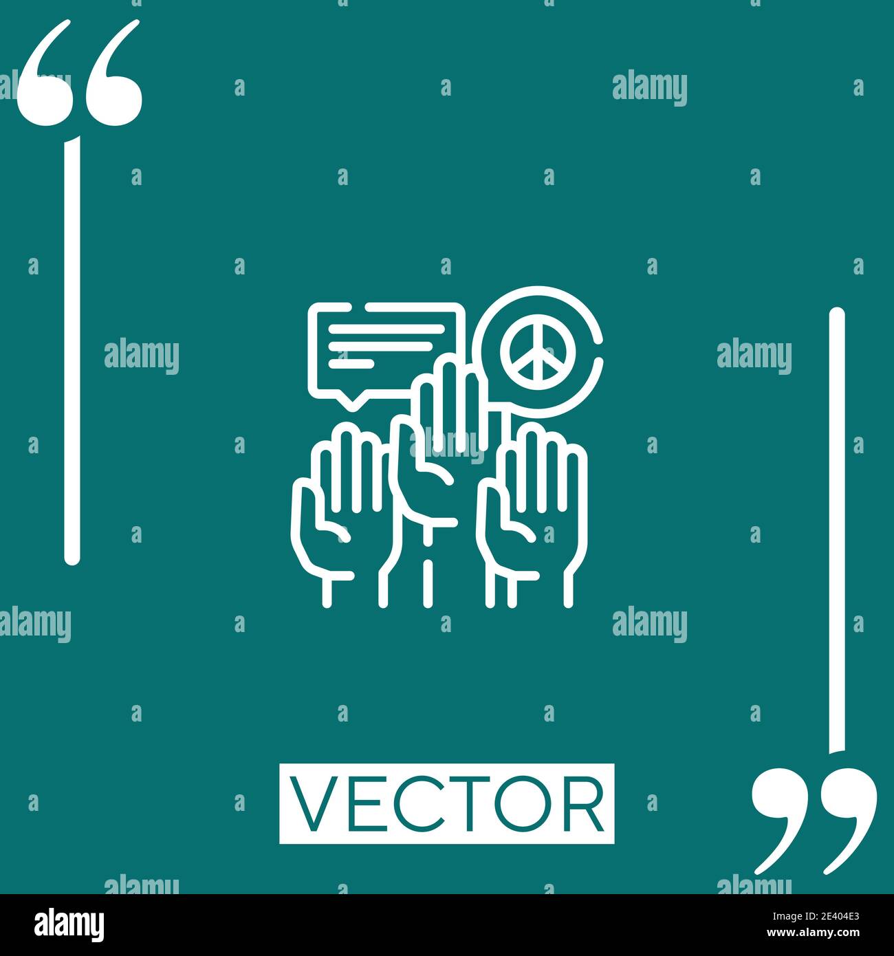 civil right movement vector icon Linear icon. Editable stroke line ...
