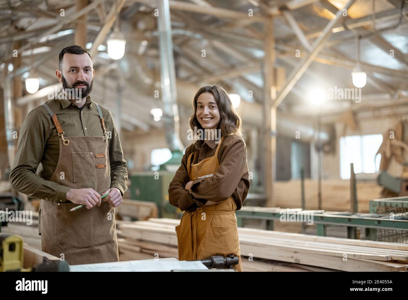 Carpentry factory workers hi-res stock photography and images - Alamy