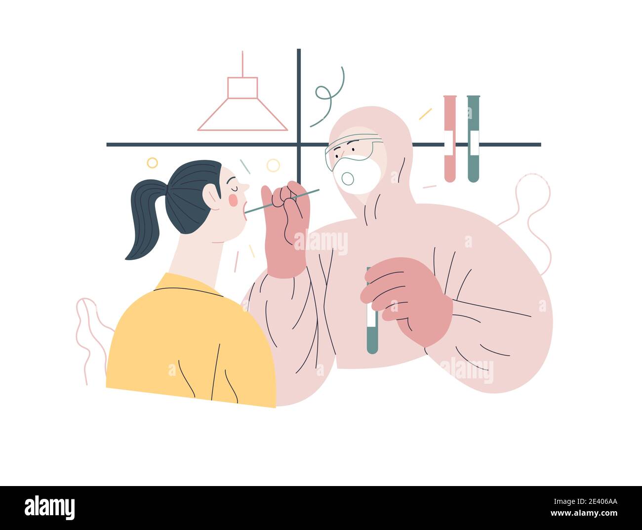 Medical tests illustration - testing for COVID-19 - modern flat vector ...