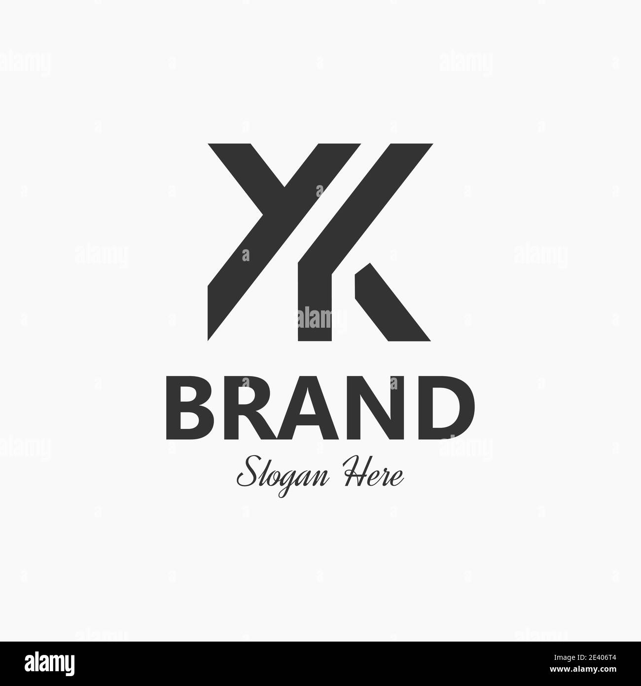 Letter YK Monogram Logo Vector Template suitable for fashion business ...