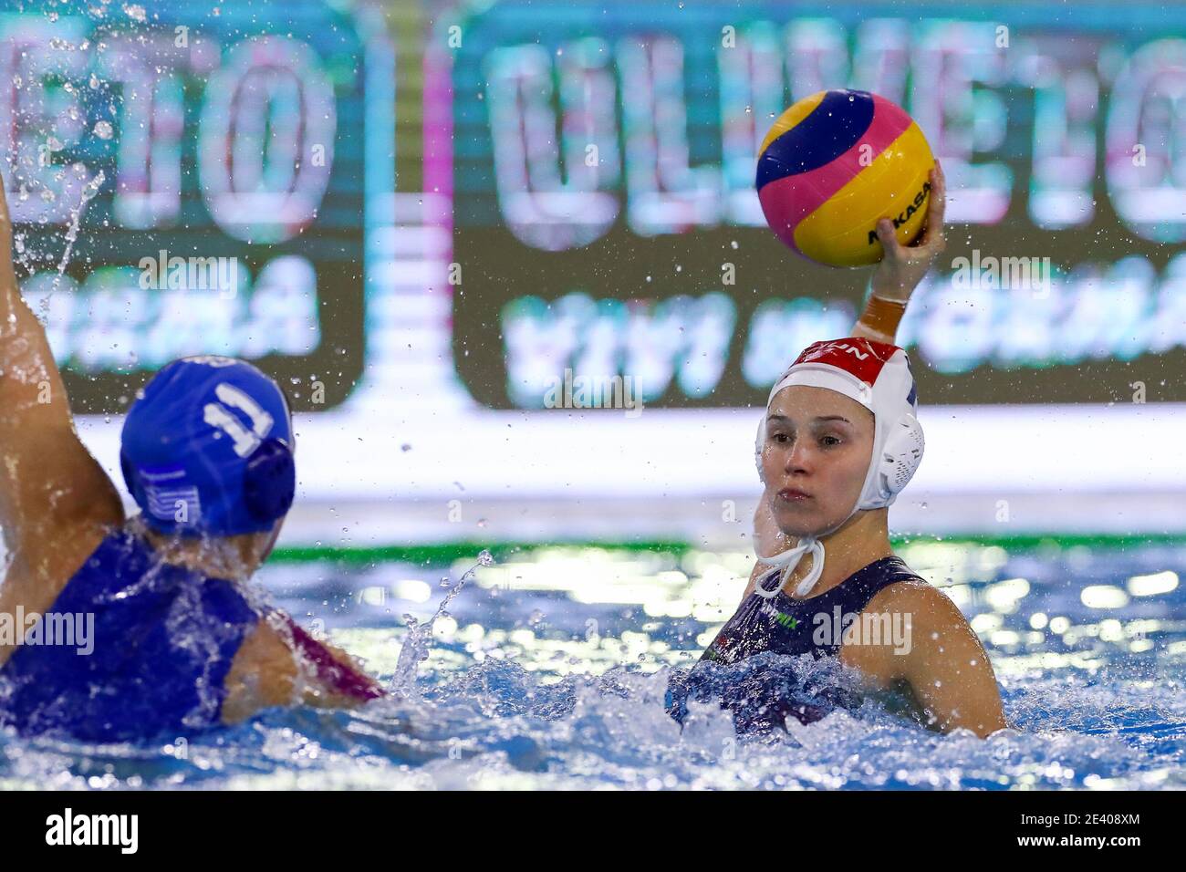 TRIESTE, ITALY - JANUARY 21: Eleftheria Plevritou, Anna Illes during ...