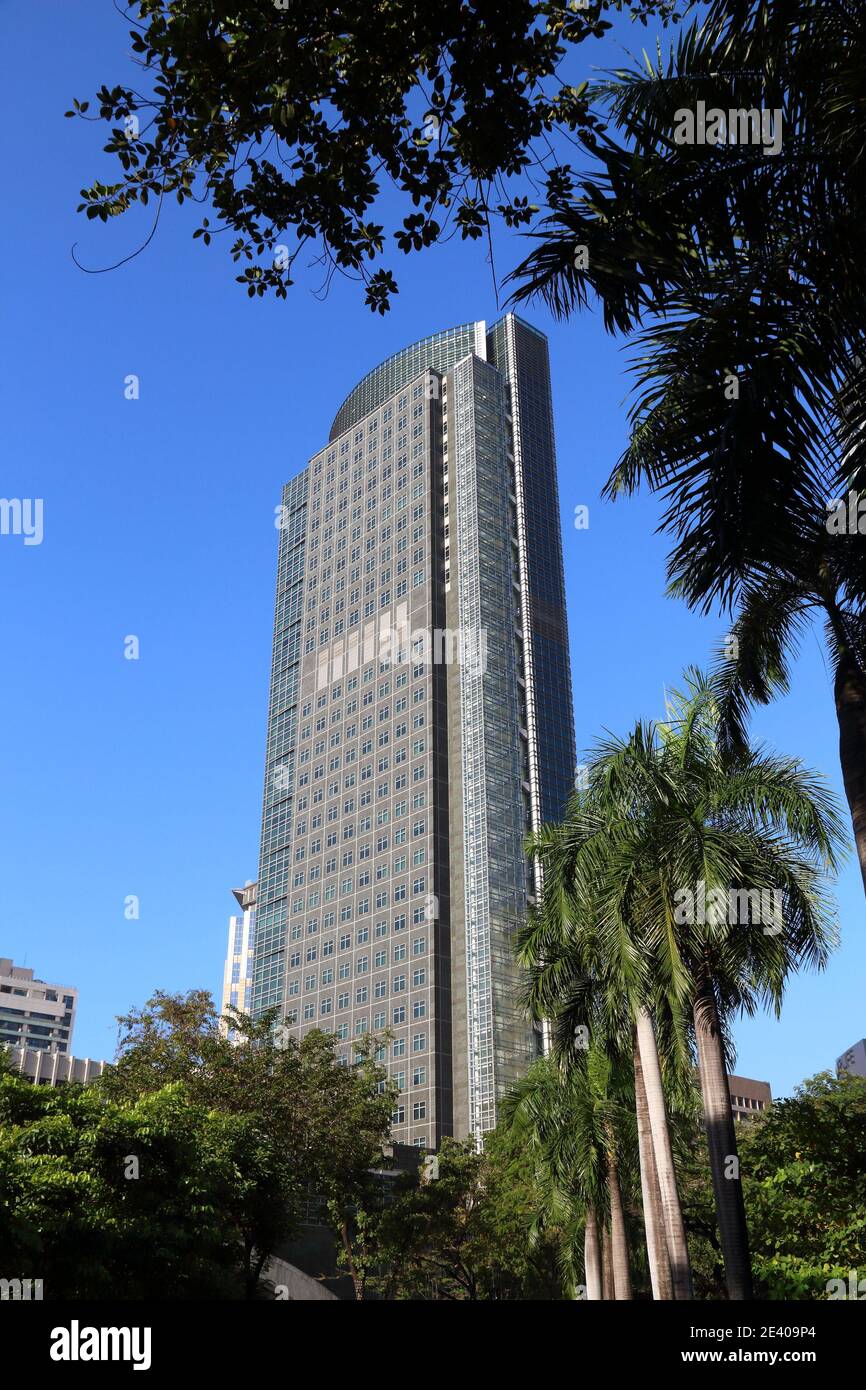 MANILA, PHILIPPINES - NOVEMBER 28, 2017: Ayala Tower One skyscraper in ...