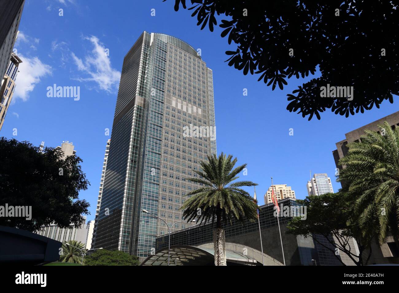 MANILA, PHILIPPINES - NOVEMBER 28, 2017: Ayala Tower One skyscraper in ...