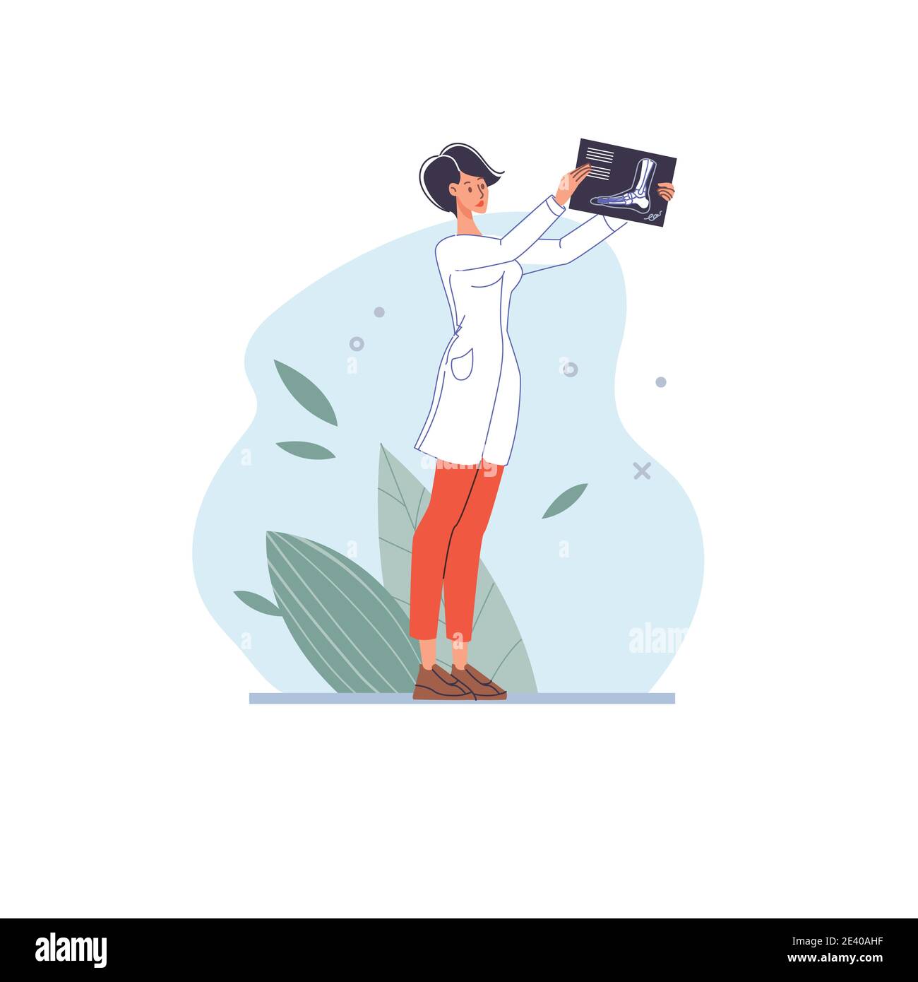 Flat cartoon doctor character vector illustration concept Stock Vector ...