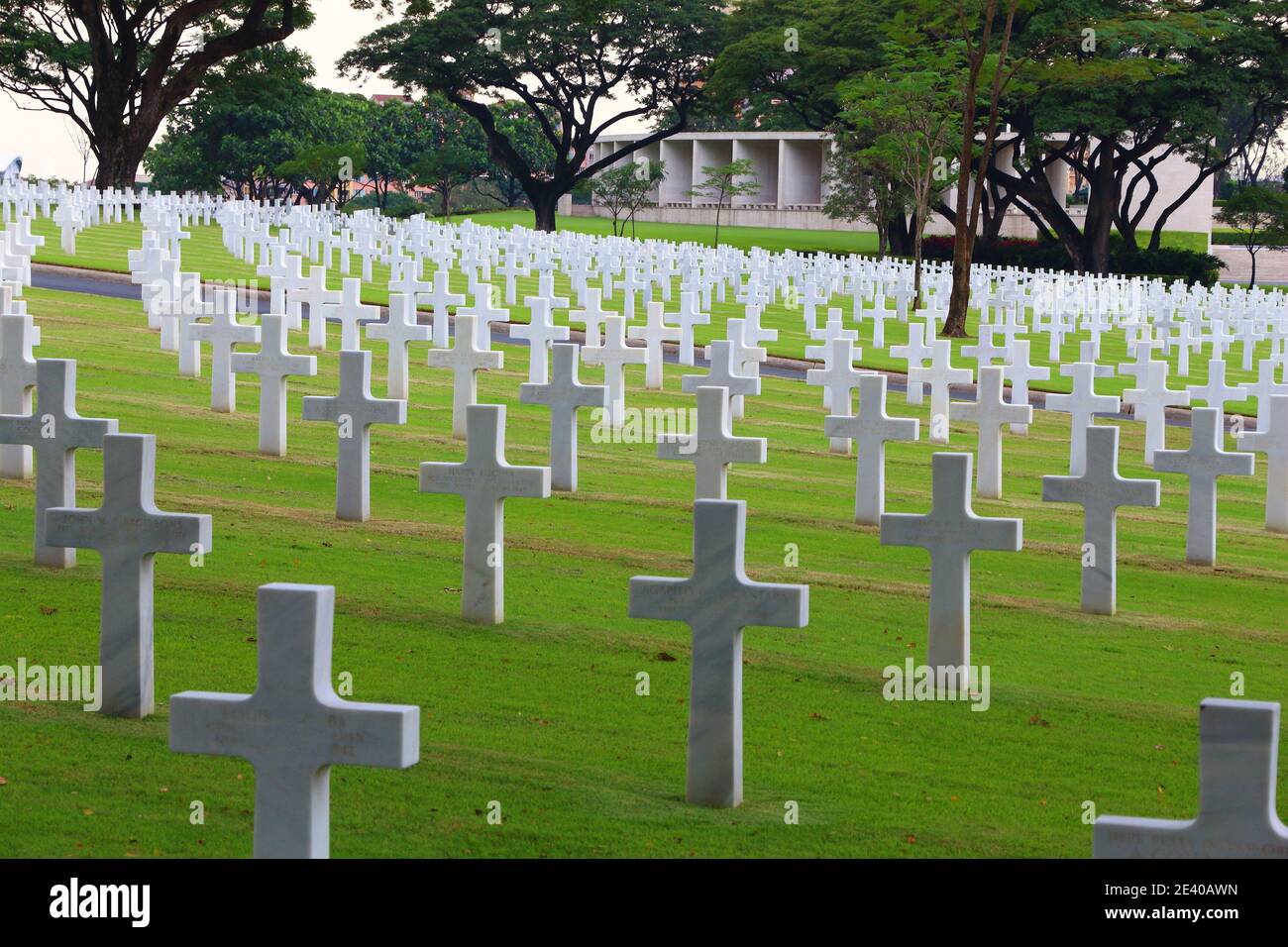 MANILA, PHILIPPINES - DECEMBER 8, 2017: Manila American Cemetery in ...