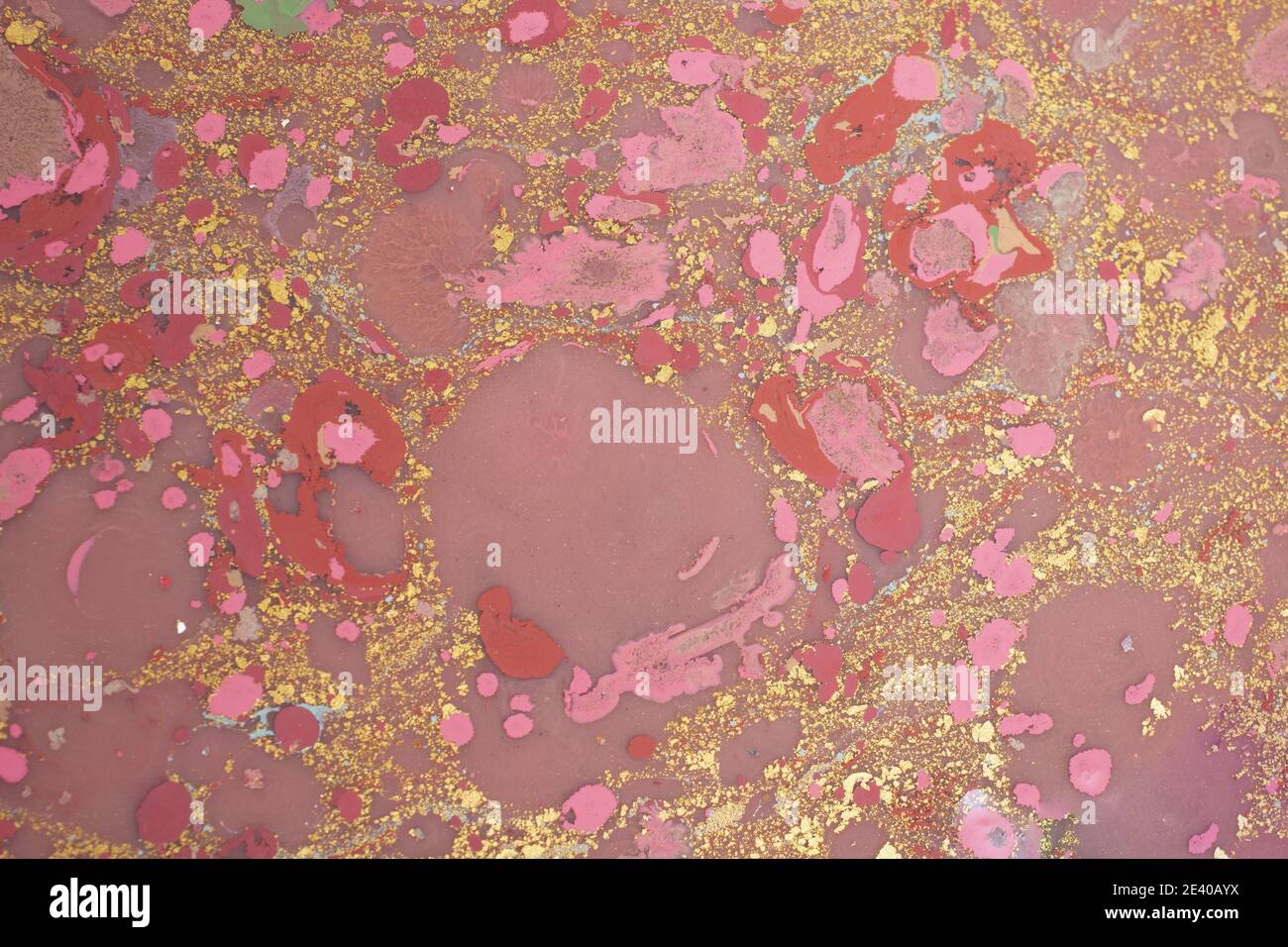 Beautiful mixture of different colors of paint on a canvas Stock Photo ...