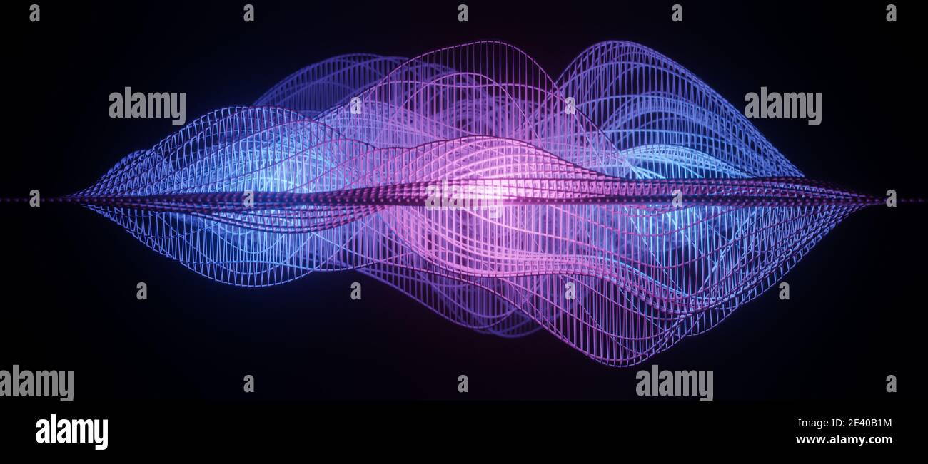 Wireframe Structure Glowing Modern Abstract Virtual Grid Background