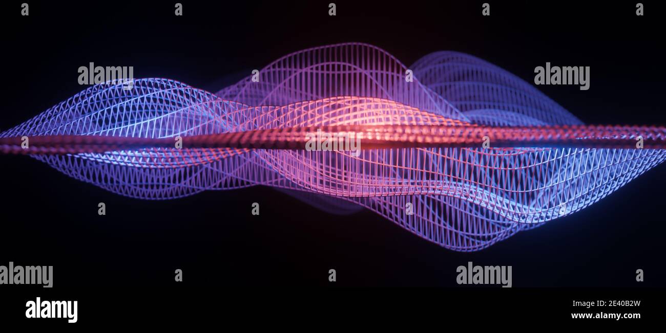 Wireframe Structure Glowing Modern Abstract Virtual Grid Background