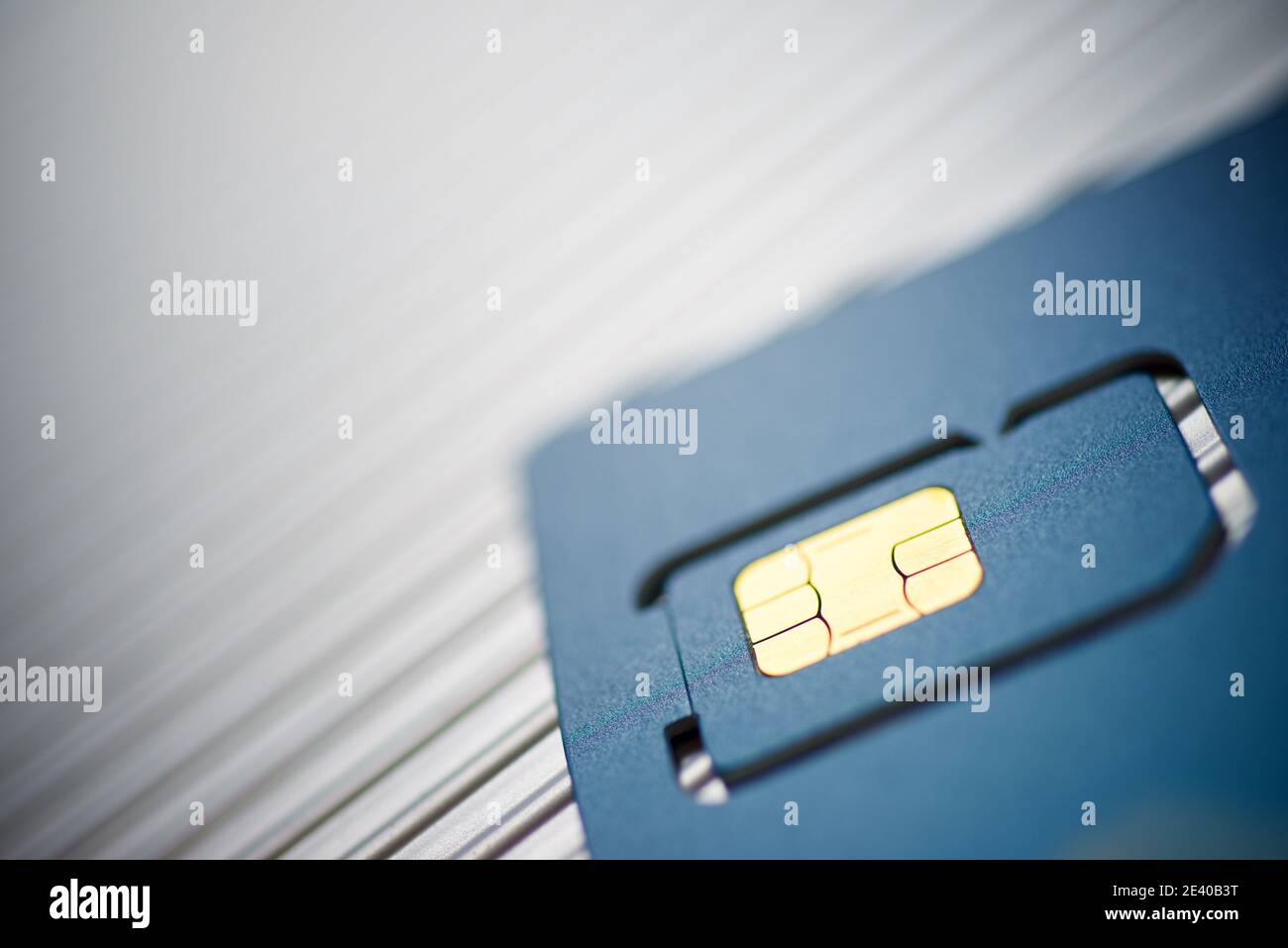 Blue gsm phone sim card hi-res stock photography and images - Alamy