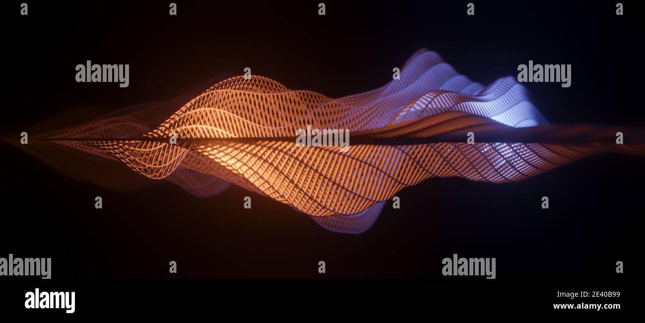 Wireframe Structure Glowing Modern Abstract Virtual Grid Background