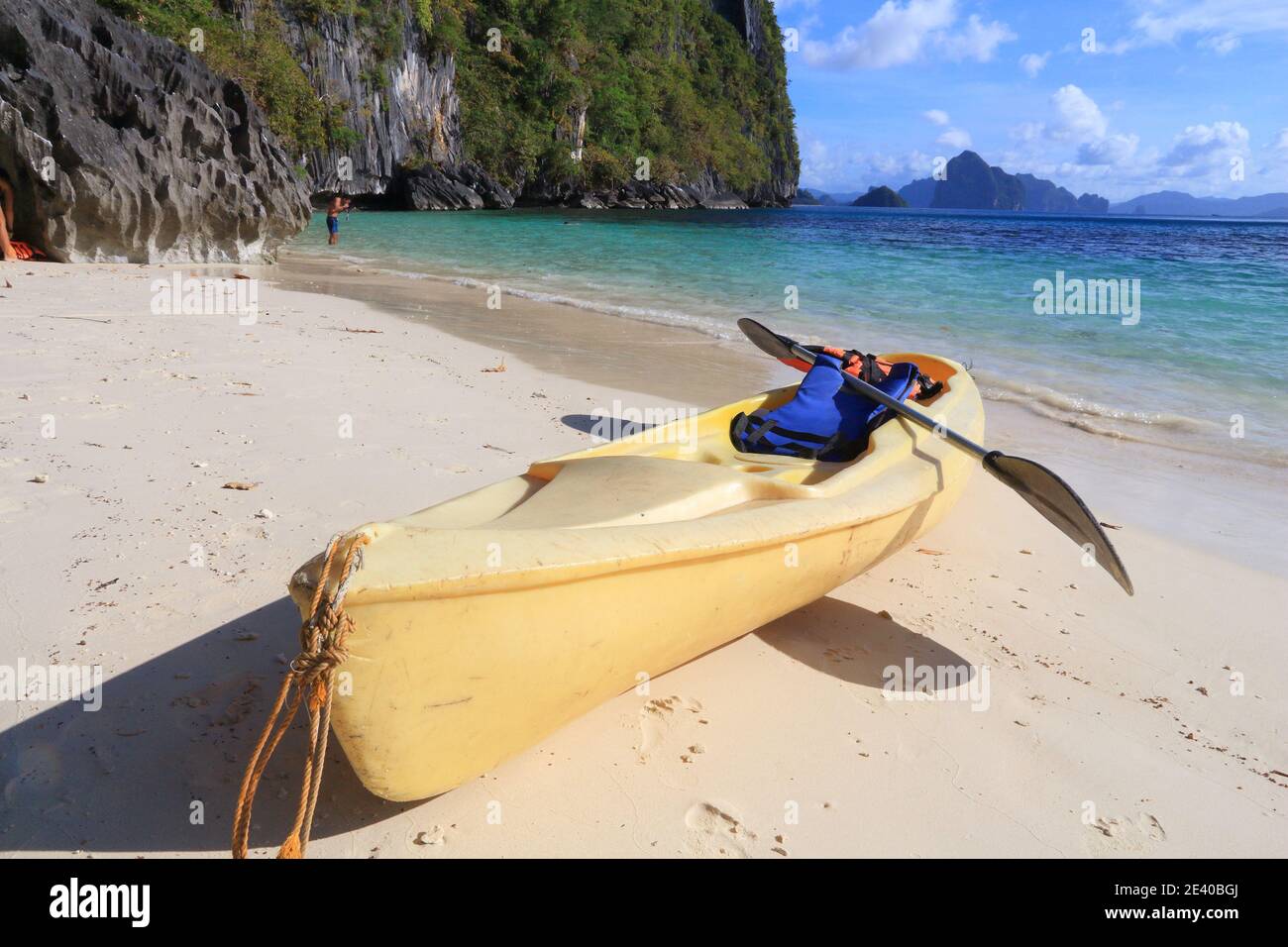 Sea kayaking activity in Palawan island, Philippines. Vacation ...