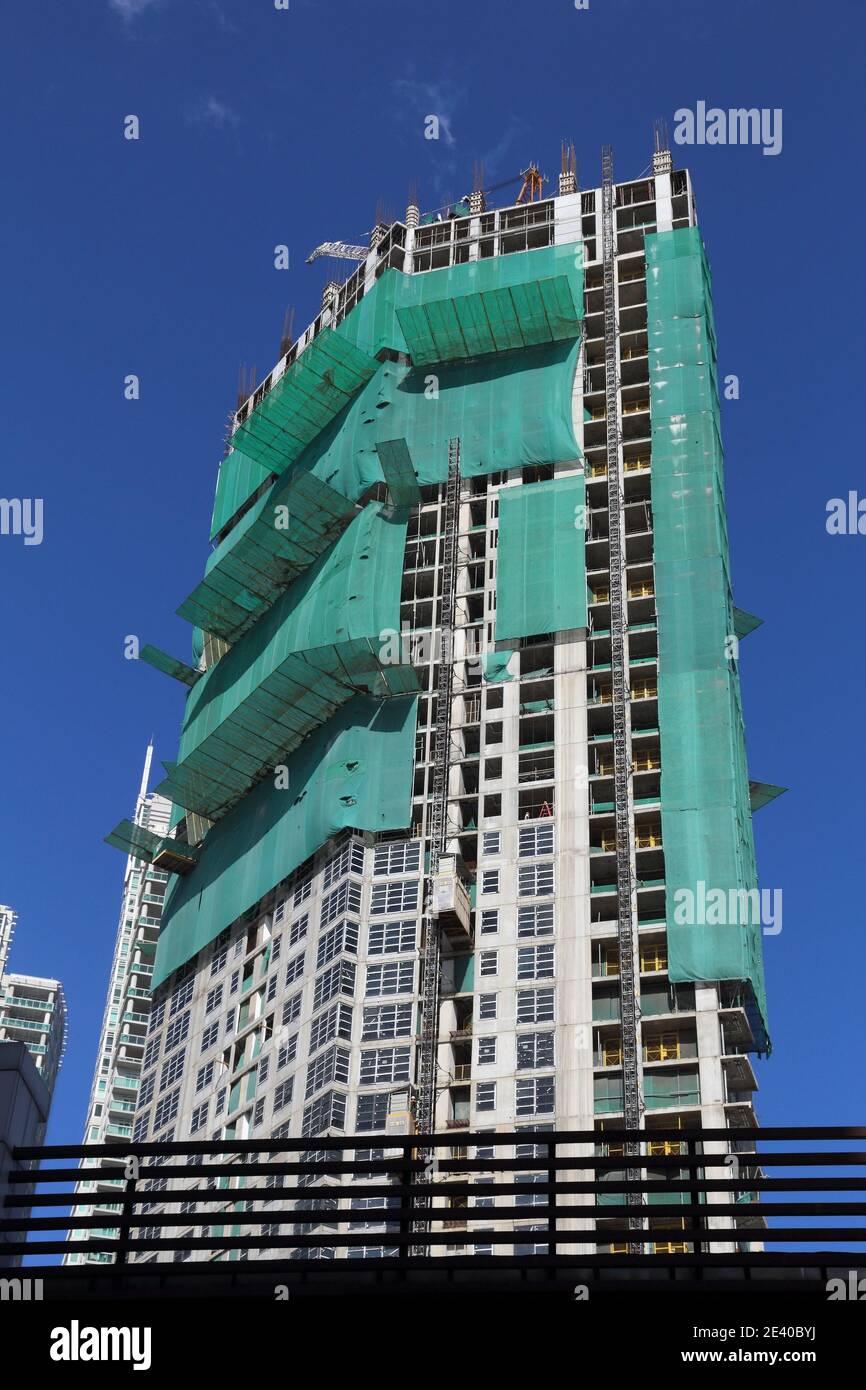 Tall building construction - generic city skyscraper development in ...