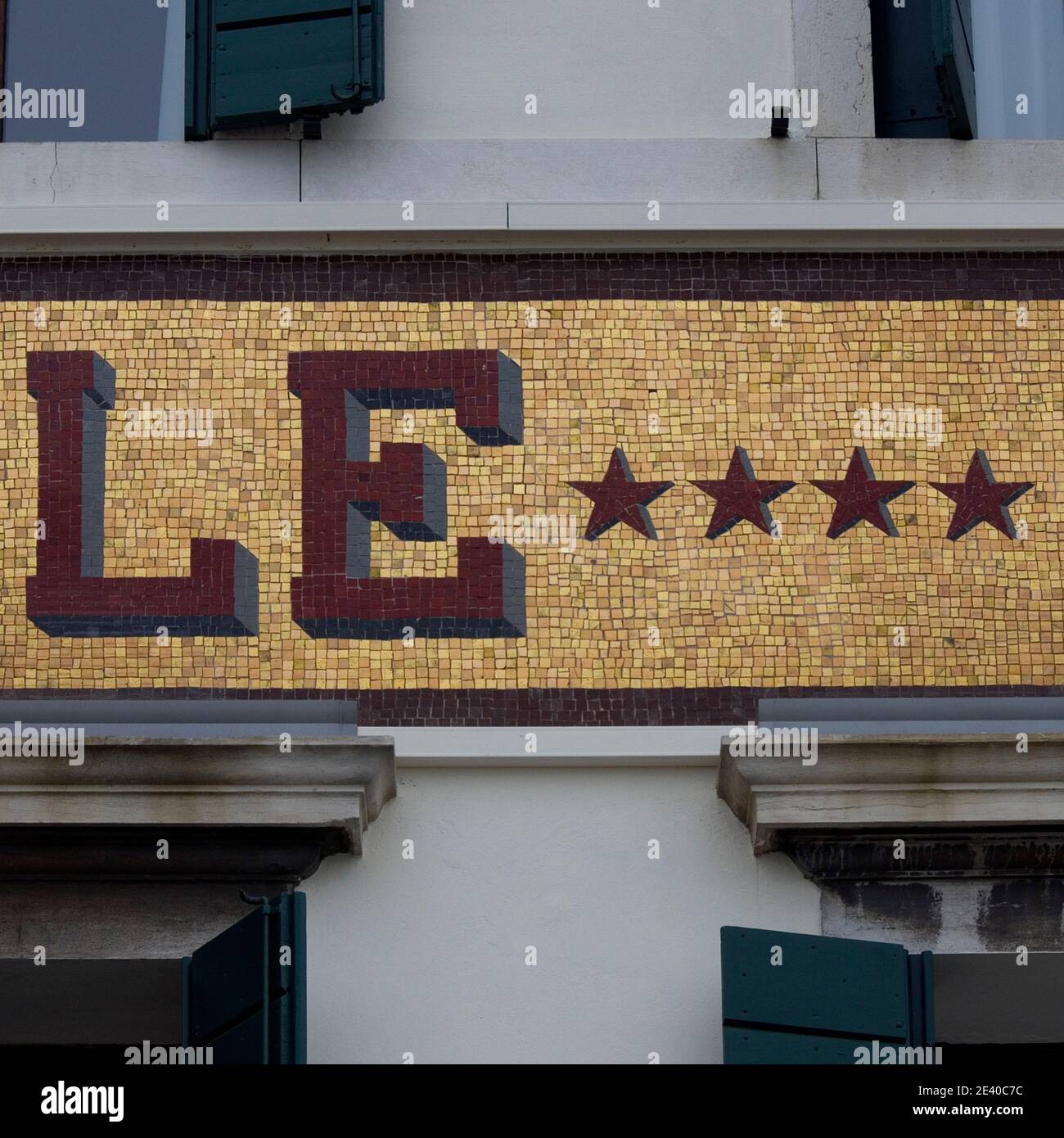 Venice Sign Language. Metropol Hotel, Waterfront, Castello Stock Photo ...