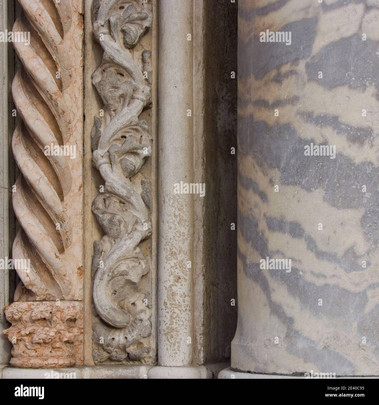 Venice Architectural Detail. Columns, Church of Santi Giovanni e Paolo ...